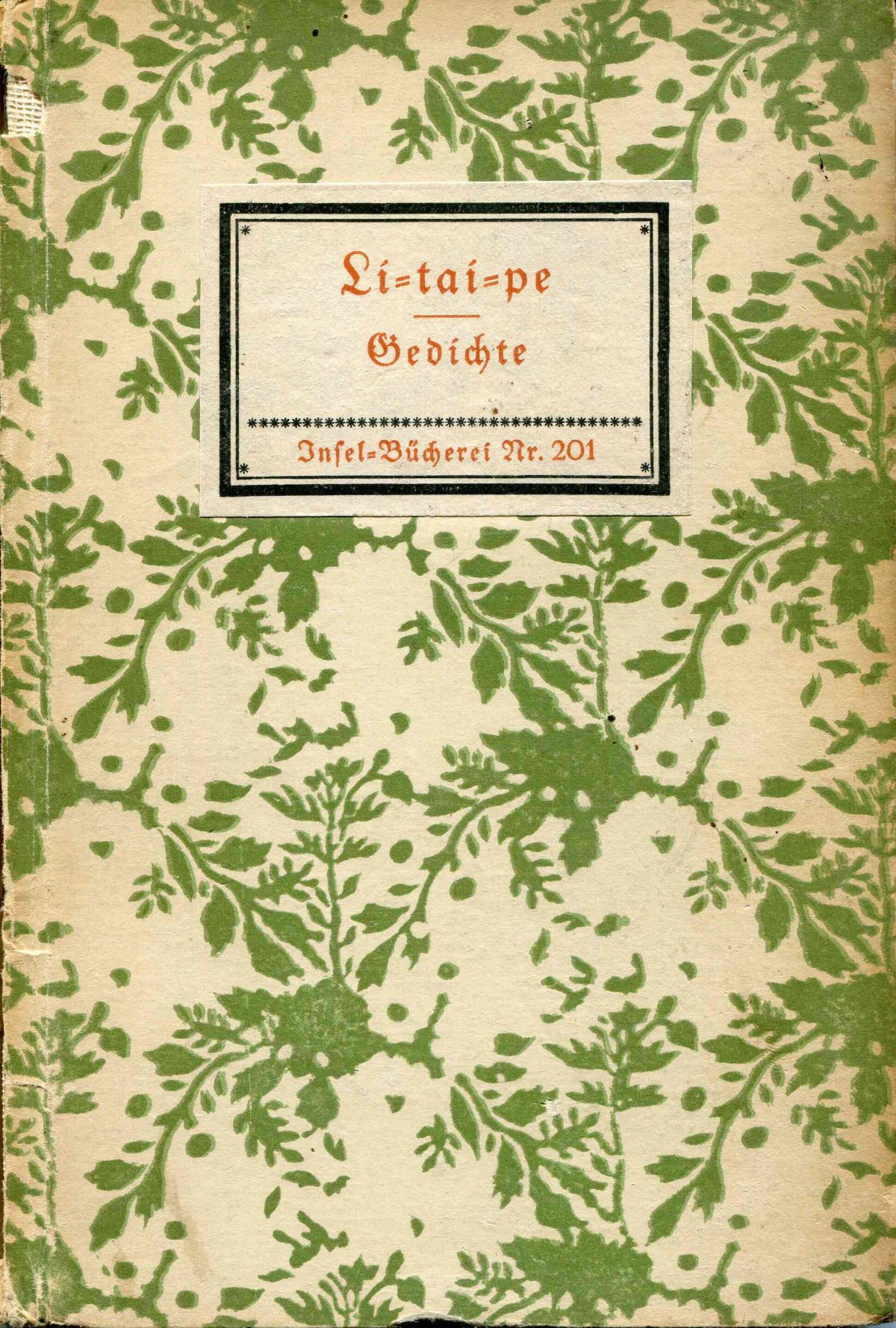 Li-tai-pe – Nachdichtungen von Klabund – Ich würde sterben,